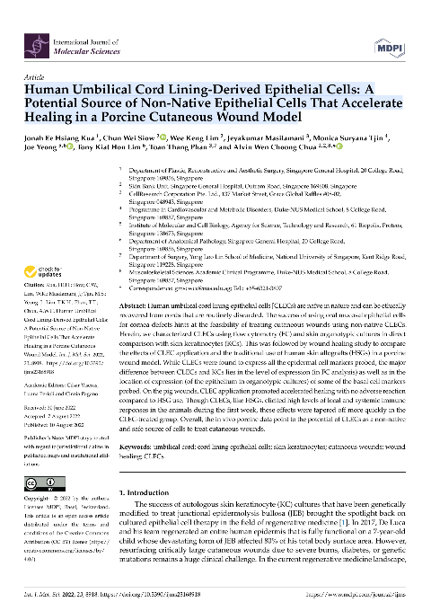Cord Lining Epithelial Stem Cells – CellResearch Therapeutics